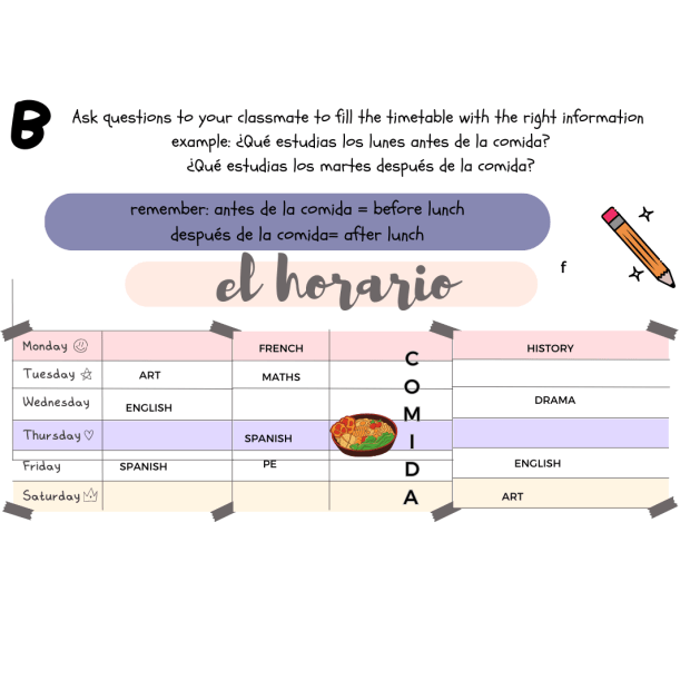 Vocabulario sobre las asignaturas de la escuela – Elehop