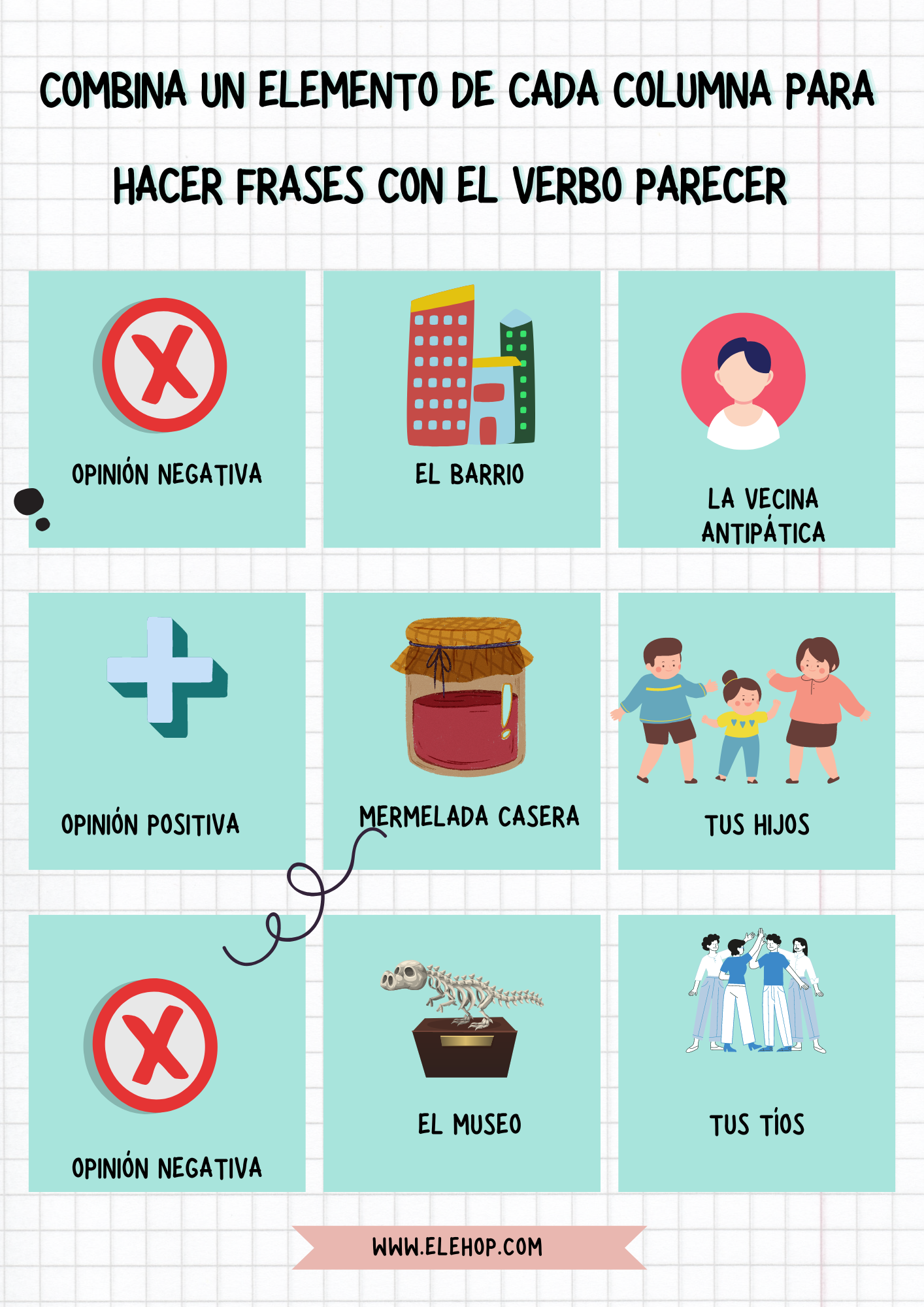 Actividad para trabajar el verbo parecer – Elehop